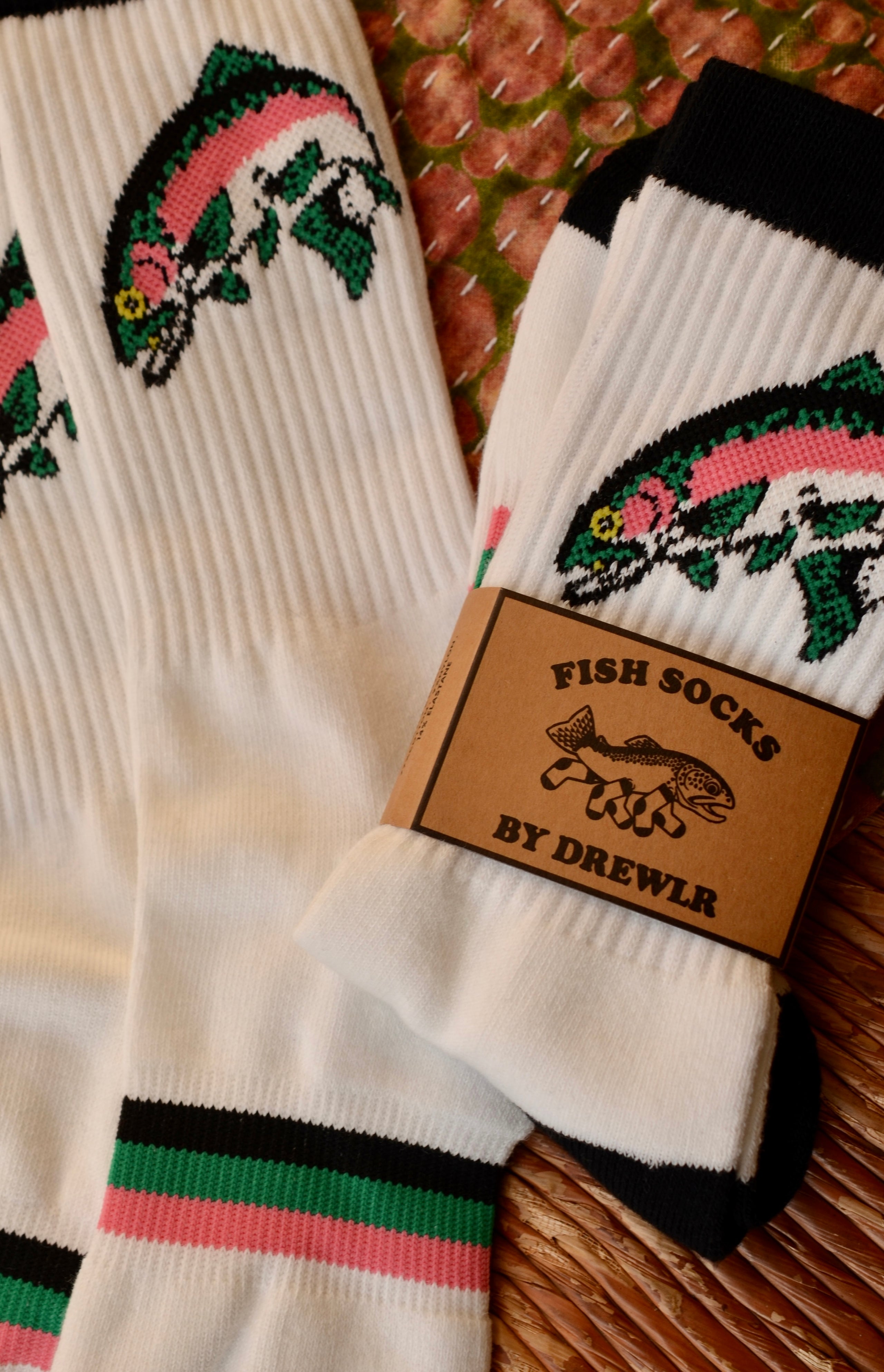 Rainbow Trout Socks by DrewLR | Garden Sass