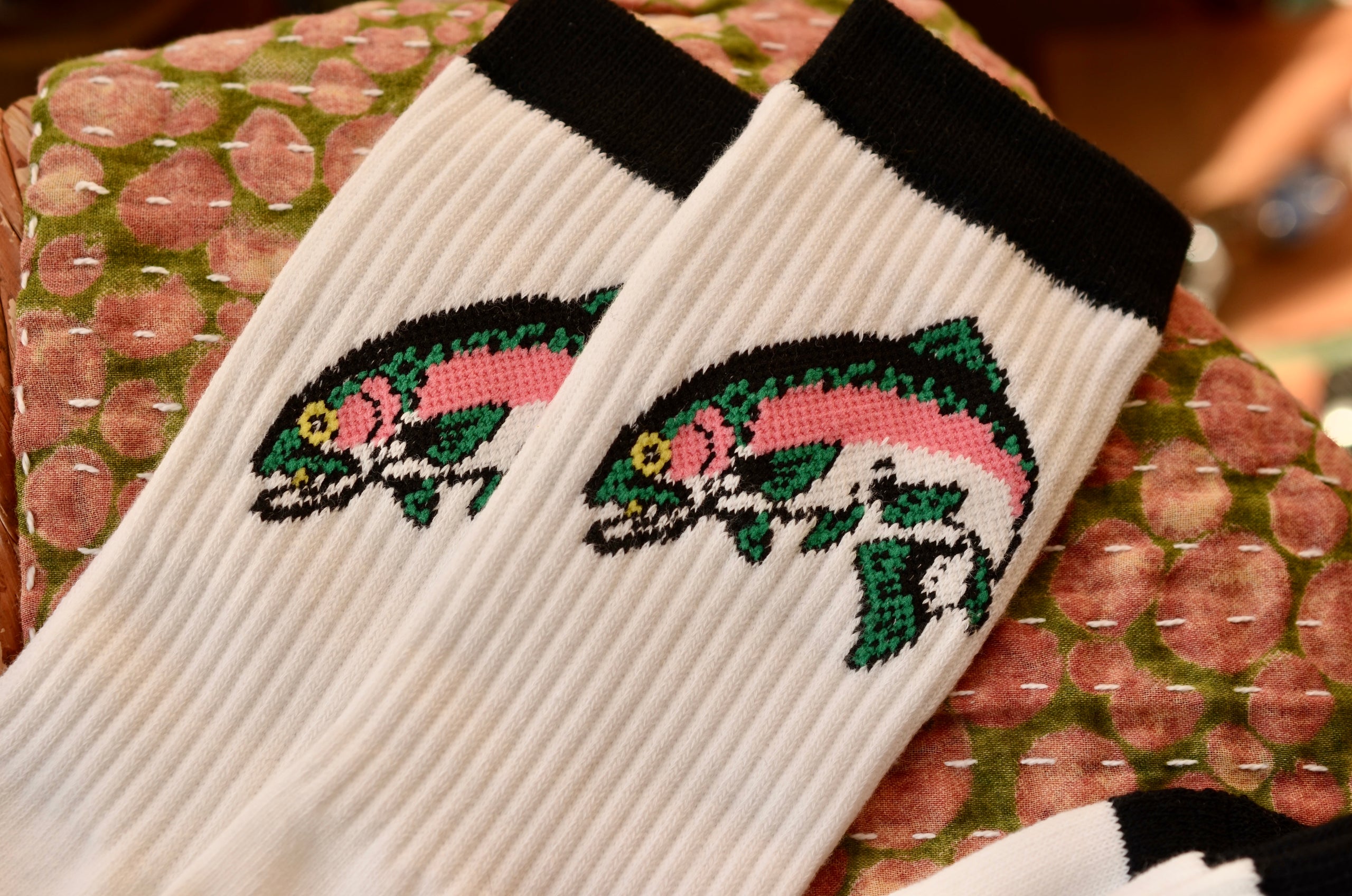 Rainbow Trout Socks by DrewLR | Garden Sass